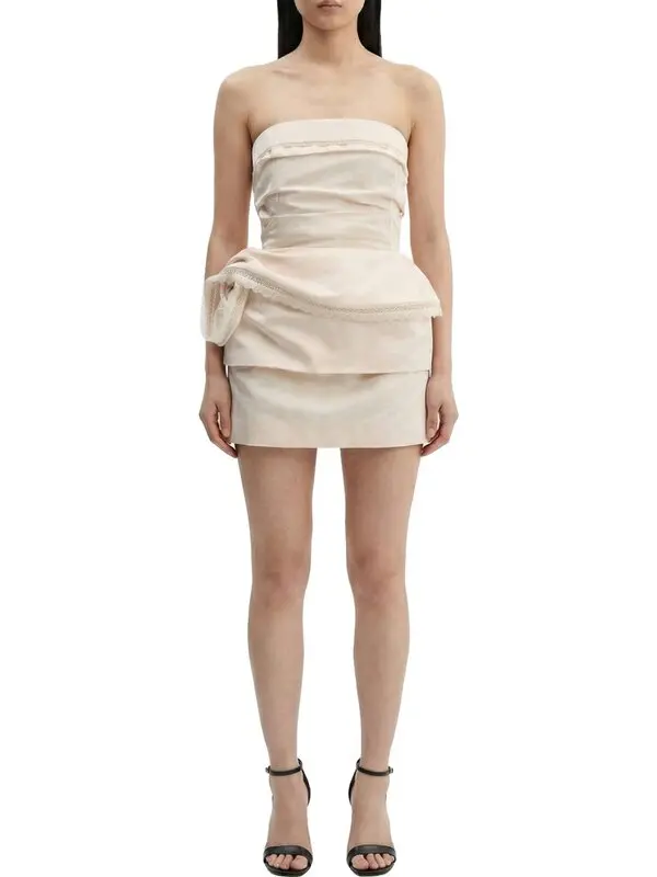 Magda Butrym Cotton & Silk Mini Dress - Pink