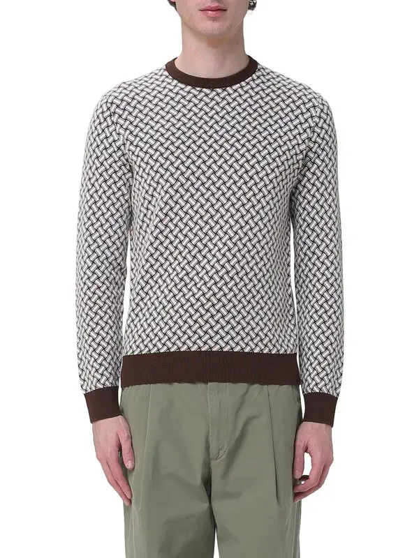 DRUMOHR Patterned Pullover Sweater - Brown