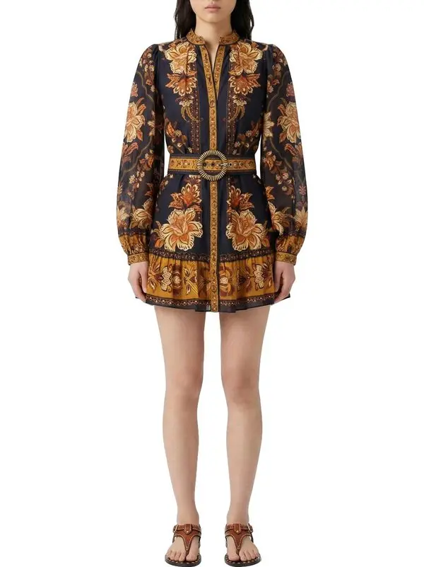 Farm Rio Printed Dress - Black