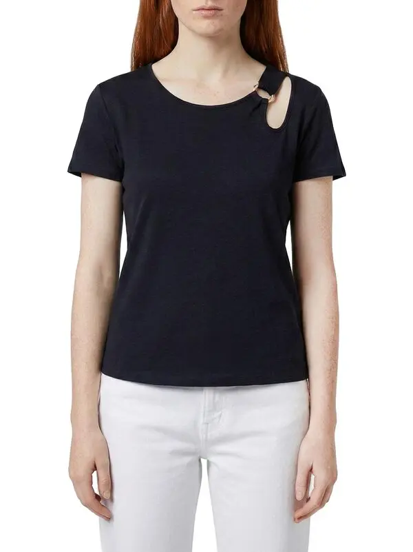 Liu Jo T-shirt With Cut-out Detail - Black