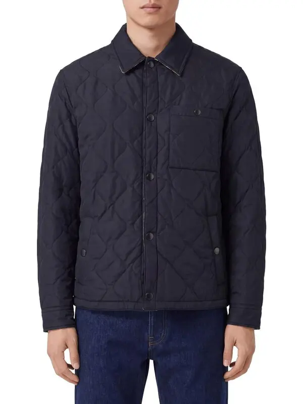 Burberry Reversible Quilted Jacket In Nylon With Vintage Check Pattern - Black