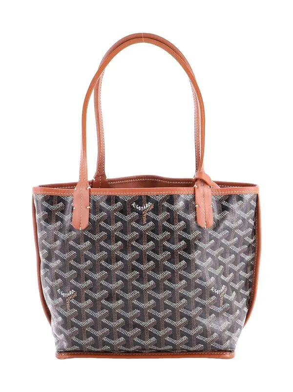 GOYARD Anjou Reversible Mini Tote Coated Canvas - Brown