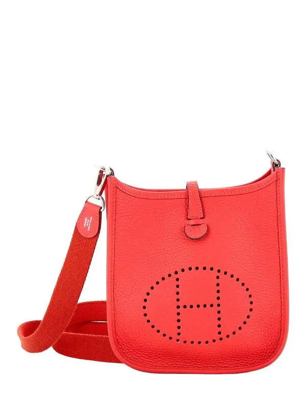 HERMES Evelyne Bag Gen Iii Clemence Tpm - Rouge Pivoine