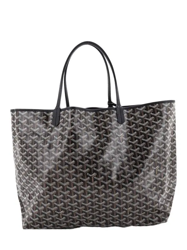GOYARD Saint Louis Gm Tote Coated Canvas - Black
