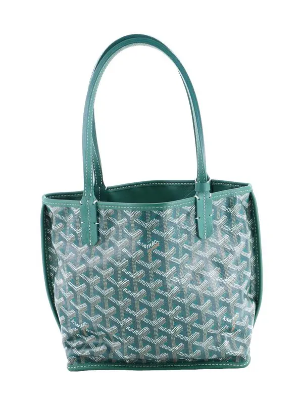 GOYARD Anjou Reversible Tote Coated Canvas Mini - Green