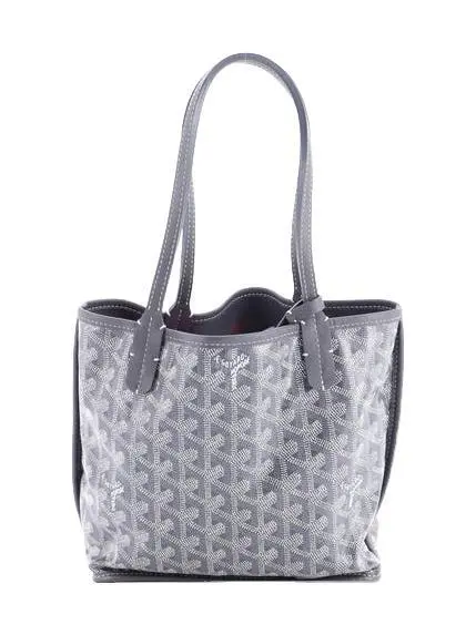 Goyard Anjou Reversible Tote Coated Canvas Mini - Grey