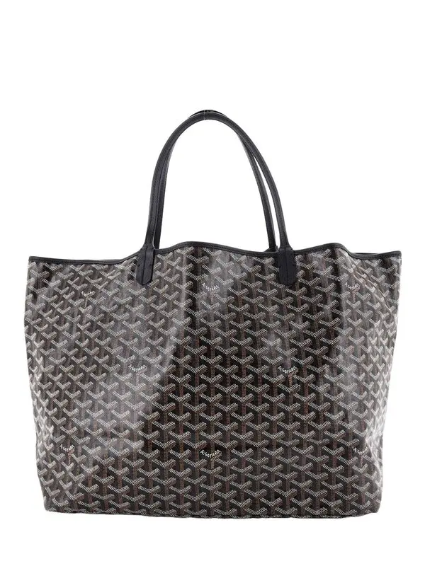 Goyard Saint Louis Gm Tote Coated Canvas - Black