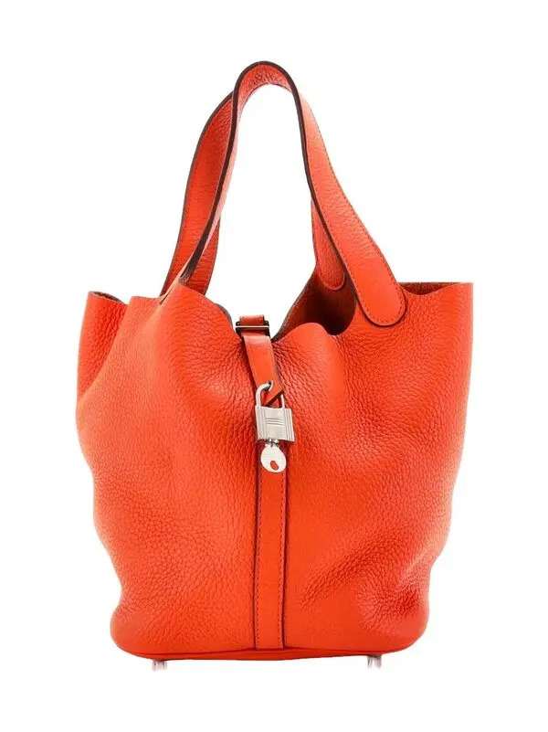 Hermès Picotin Lock Bag Clemence Mm - Feu
