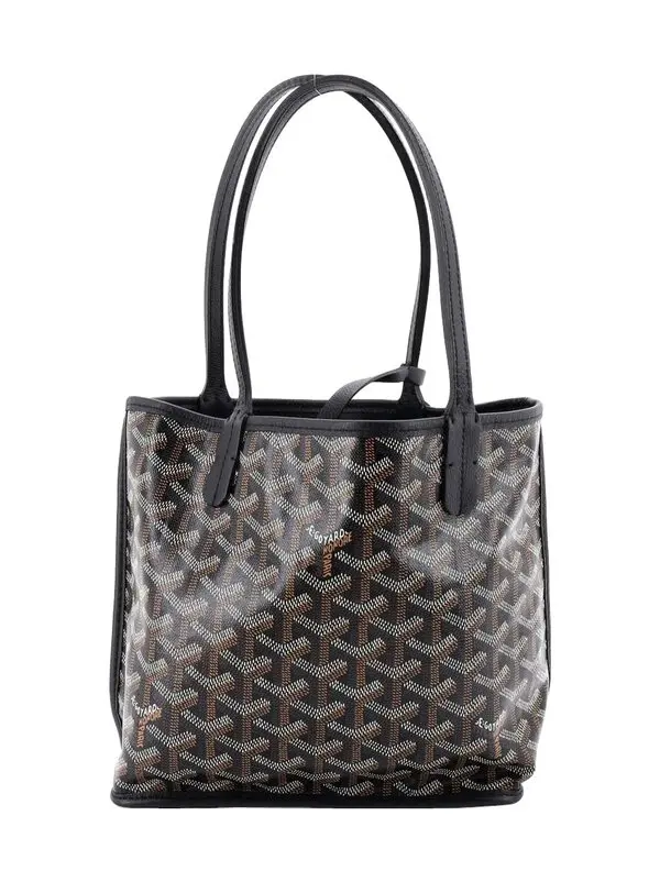 GOYARD Anjou Reversible Mini Tote Coated Canvas - Black