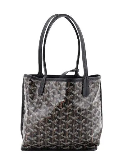 Goyard Anjou Reversible Tote Coated Canvas Mini - Black