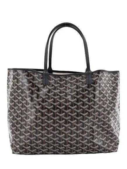 Goyard Saint Louis Tote Coated Canvas Pm - Black