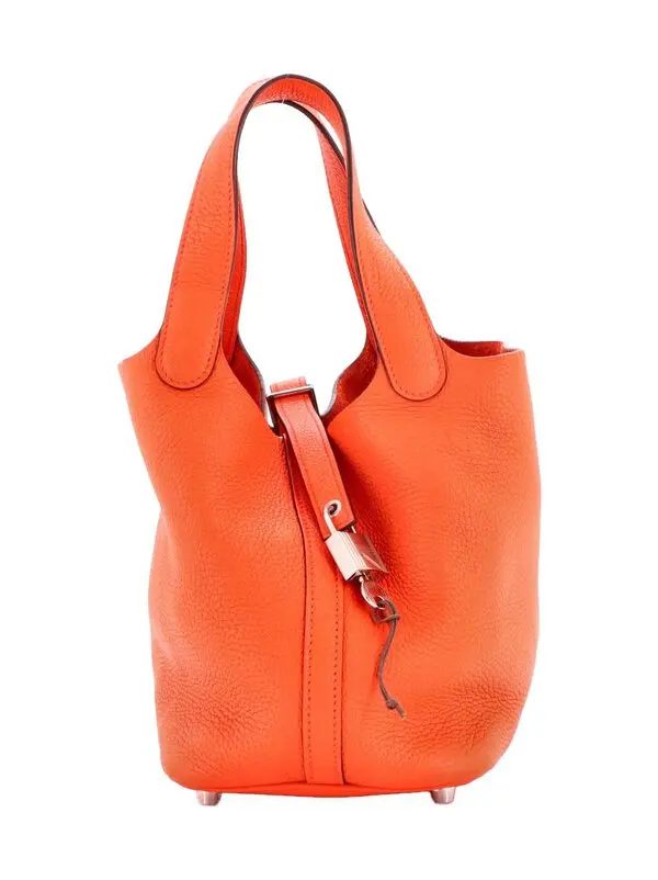 HERMES Picotin Lock Bag Clemence Pm - Orange Poppy