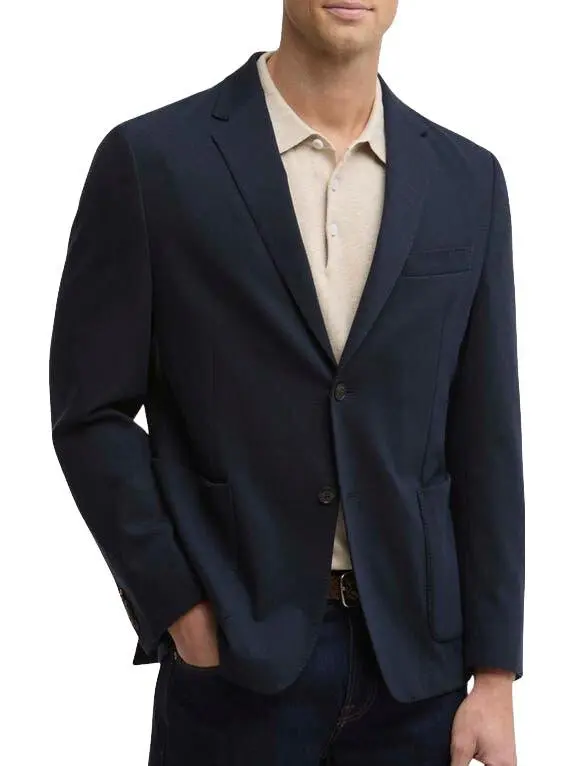 Barbour Harthorpe Knit Cotton Blend Blazer - Navy