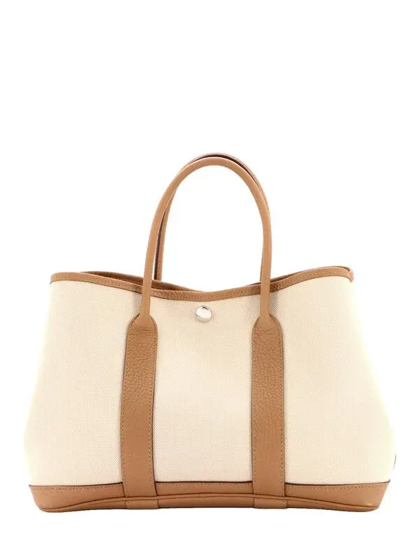 Hermès Garden Party 30 Tote Toile And Leather - Beige