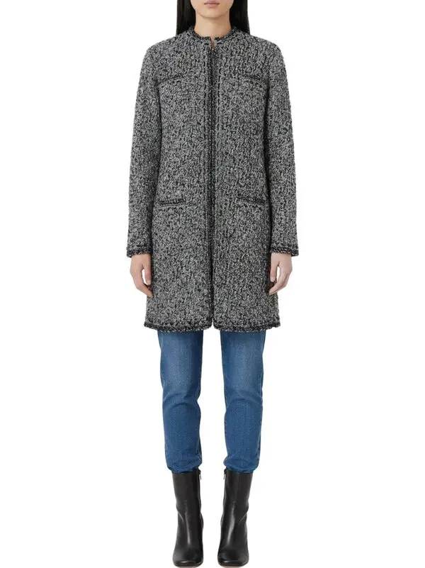 Fabiana Filippi Textured Zip-up Coat - Grey