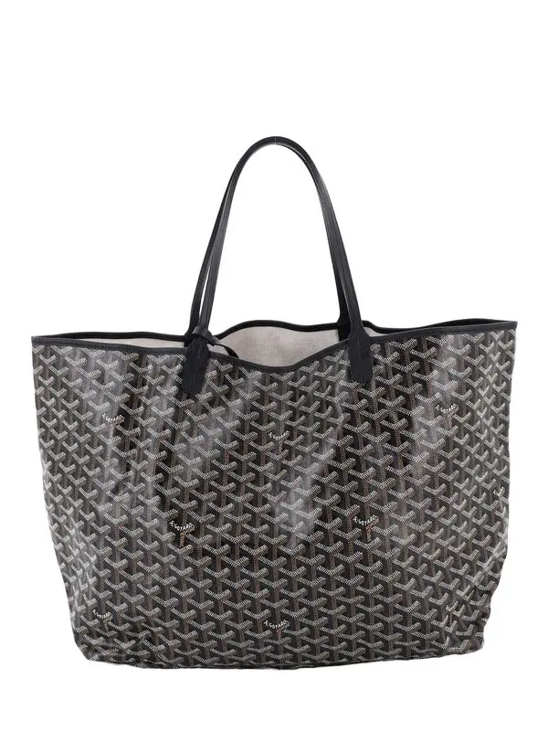 Goyard Saint Louis Gm Tote Coated Canvas - Black