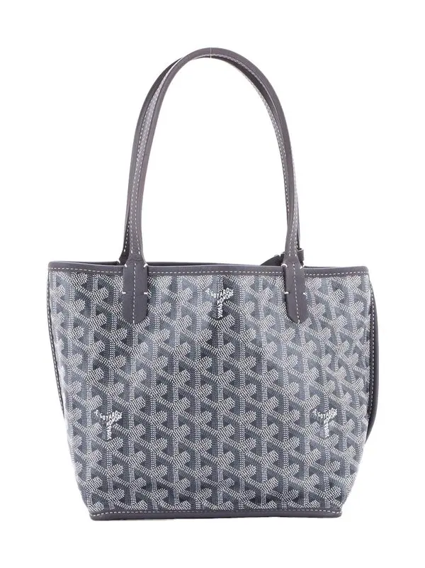 GOYARD Anjou Reversible Tote Coated Canvas Mini - Gray