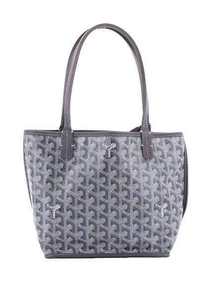 Goyard Anjou Reversible Tote Coated Canvas Mini - Grey