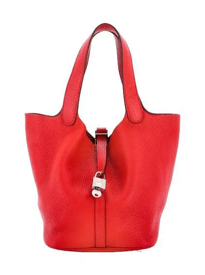 Hermès Picotin Lock Bag Clemence Mm - Red