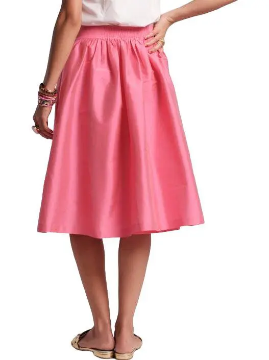 FRANCES VALENTINE Barbara Gathered Midi Skirt - Pink
