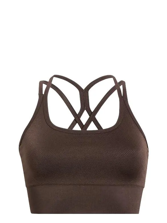 Zella Seamless Strappy Sports Bra - Brown Mole