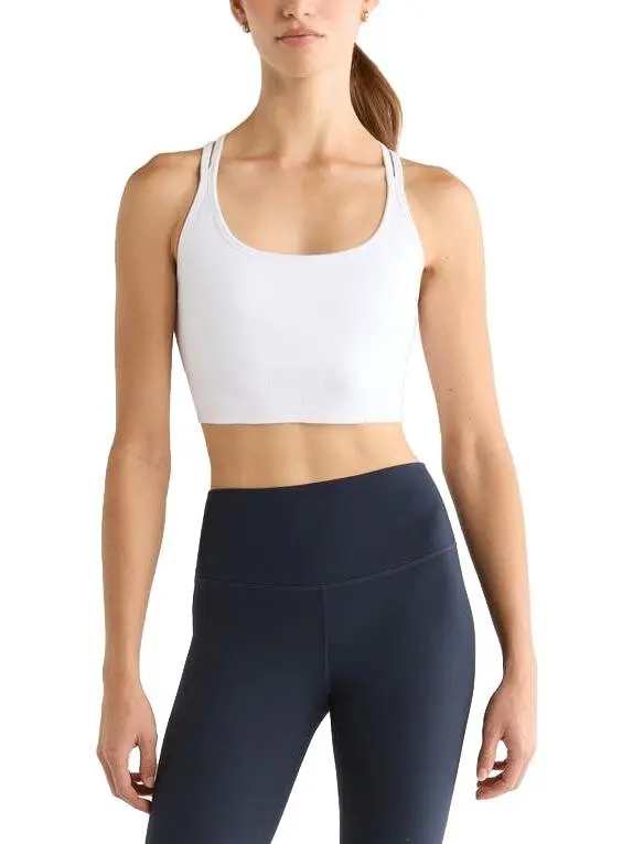 Zella Seamless Strappy Sports Bra - White