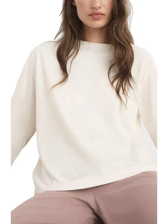 Mango Long Sleeve Pajama T-shirt - Vanilla