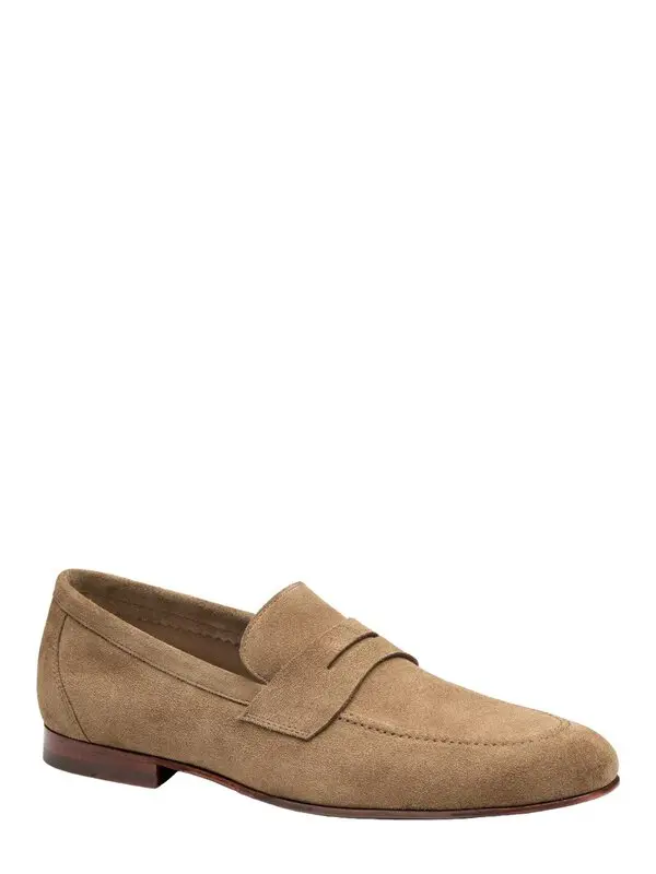 Johnston & Murphy Higgins Penny Loafer - Taupe Suede