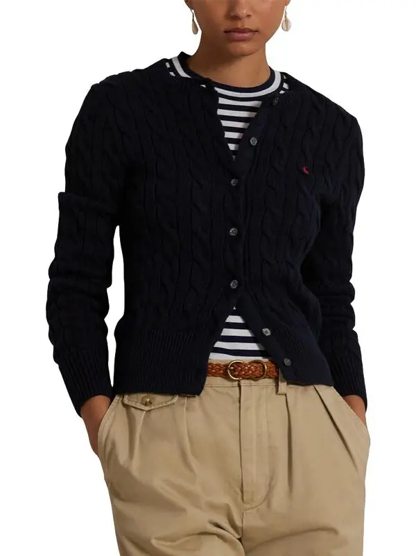 Polo Ralph Lauren Cable-knit Cotton Cardigan - Hunter Navy