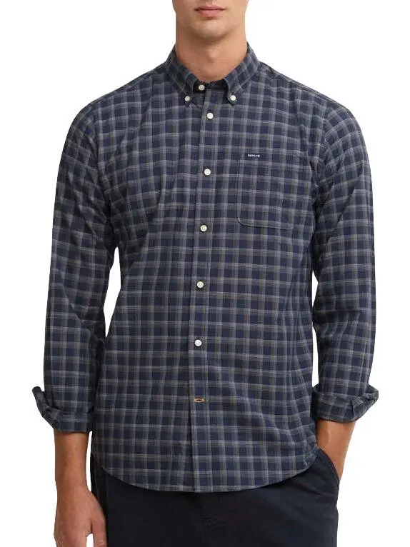 Barbour Bramwell Check Button Down Shirt - Navy