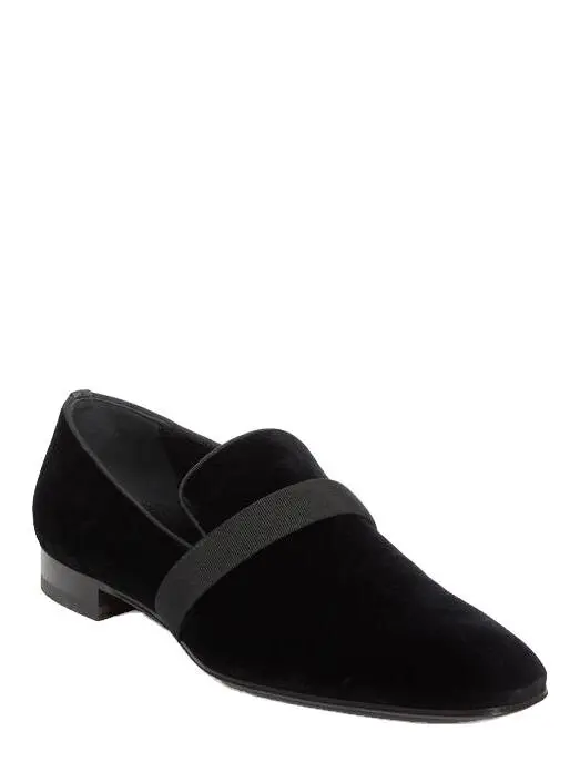 CHRISTIAN LOUBOUTIN Dandy Deco Velour Venetian Loafer - Black