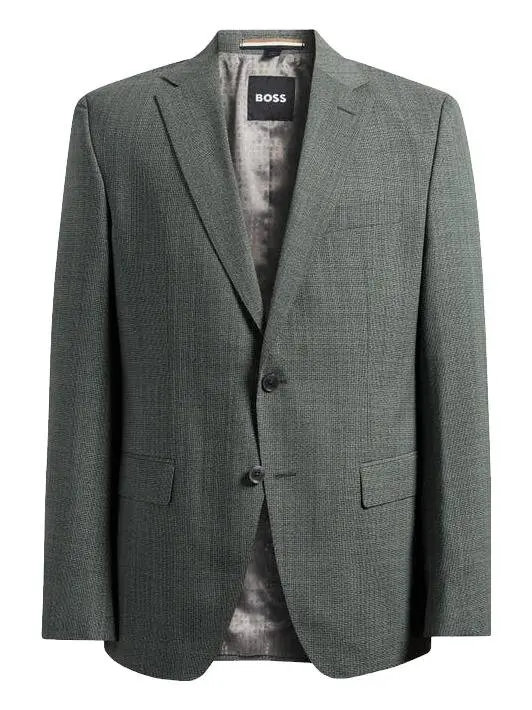 BOSS Hutson Slim-fit Sport Coat - Open Green