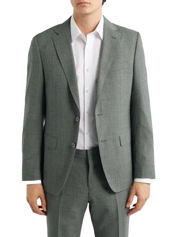 BOSS Hutson Slim-fit Sport Coat - Open Green