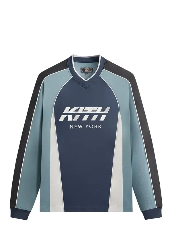 Kith Malik Long Sleeve Mesh Jersey - Blue