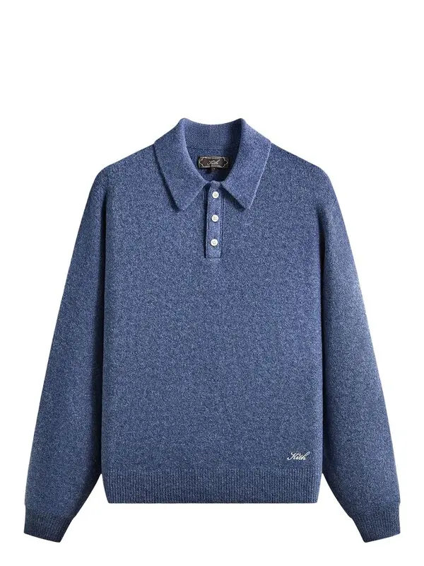 Kith Marled Harmon Rugby Pullover - Blue