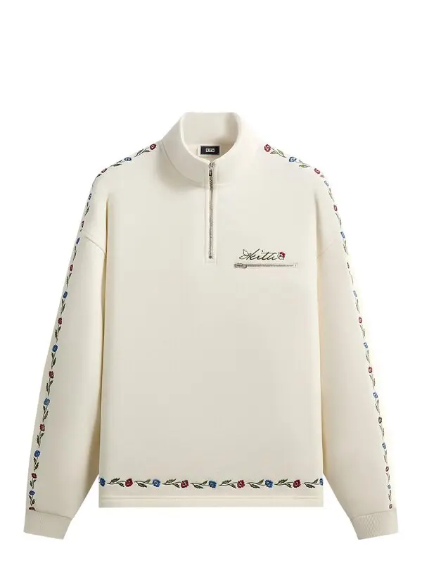 Kith Floral Queensbridge Quarter Zip - Cream