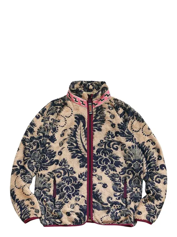 Kapital Virgin Mary Damask Fleece Zip Blouson - Cream