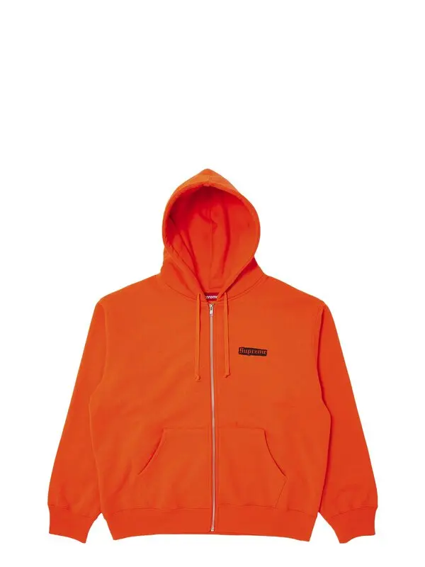 Supreme Spread Zip Up Hooded Sweatshirt - Orange