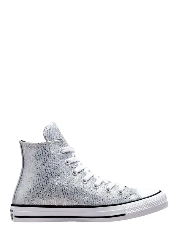 CONVERSE Chuck Taylor All Star High Gs Glitter Sneakers - Silver