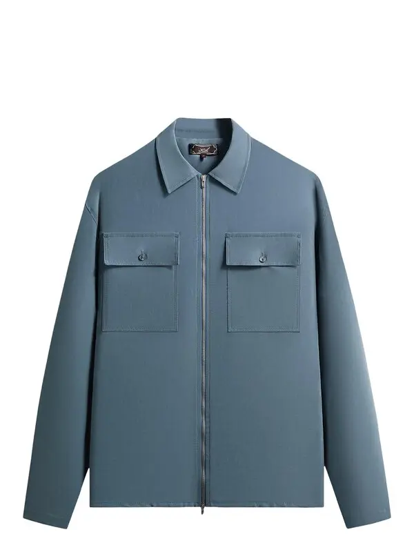 Kith Full Zip Garrett Shirt - Blue