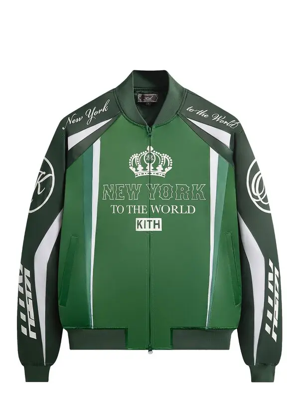 Kith Roy Racing Nylon Bomber Jacket - Green