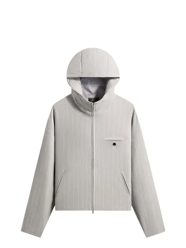 Kith Pinstripe Matteo Zip-up Hoodie - Grey