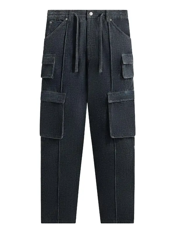 Kith Indigo Velour Zane Cargo Pant - Blue