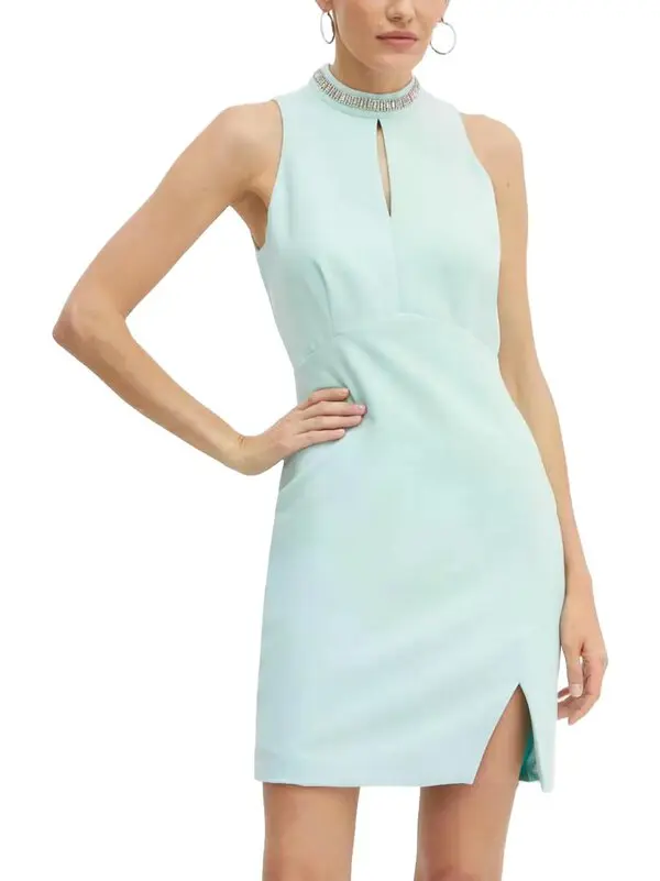 MORGAN Embellished Mini Shift Dress - Blue