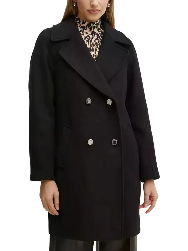 MORGAN Button Detailed Coat - Black