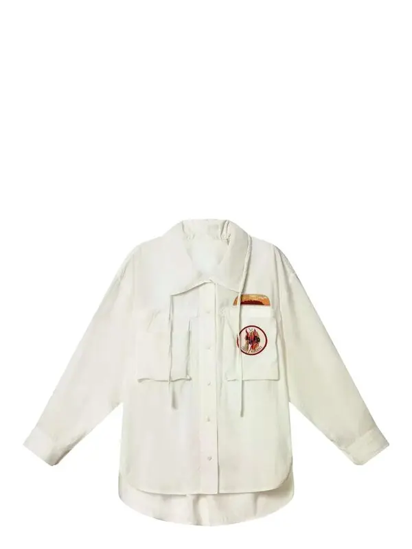 Isabel Marant Étoile Chely Embroidered Patches Shirt - Neutrals