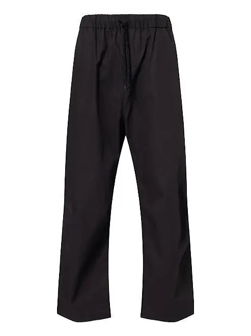 Simone Rocha Cotton Trousers With Faux-pearl Embellishment - Black