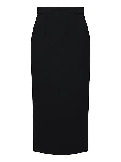 ROKSANDA Woven Midi Skirt - Black Persian Blue