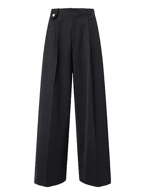 Simone Rocha Faux-pearl Embellished Woven Trousers - Black