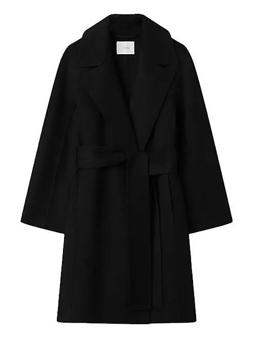 JOSEPH Costana Double-faced Wool And Cashmere Coat - Black